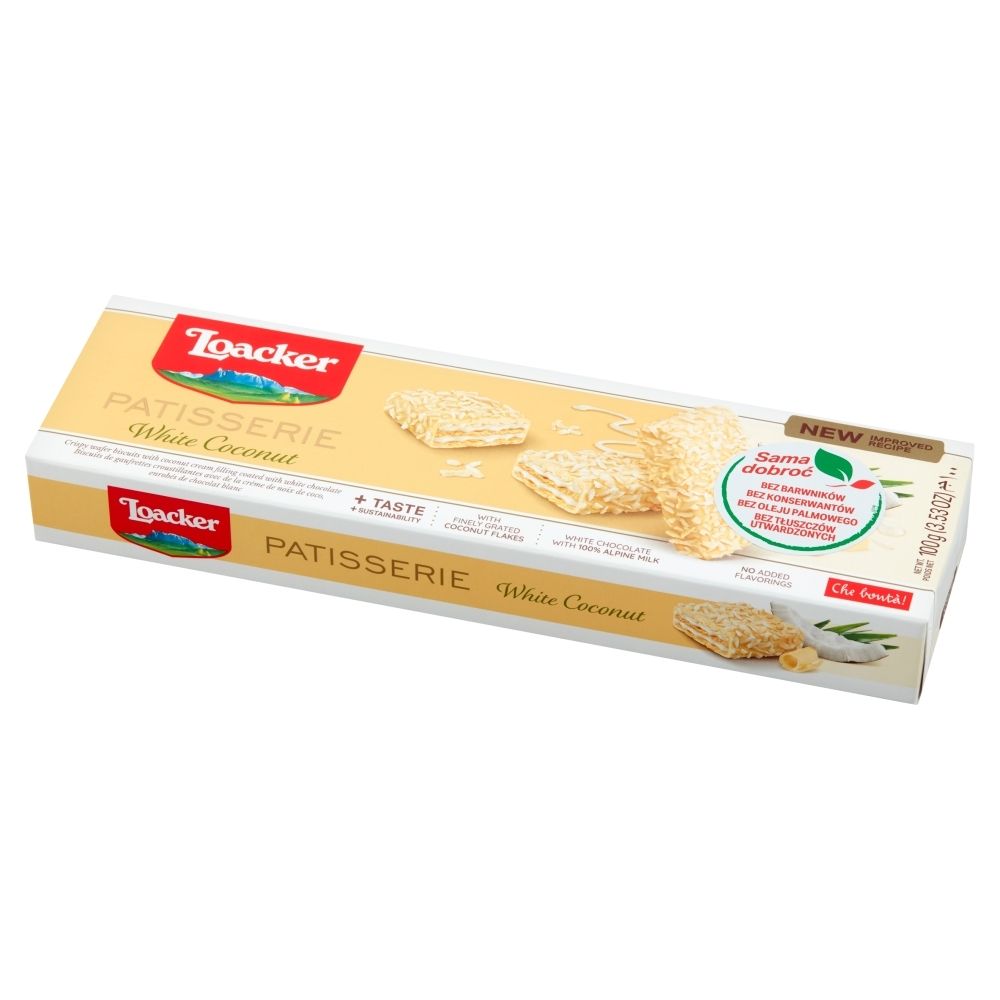 Loacker Patisserie White Coconut Ciastka waflowe 100 g - Zakupy online ... Loacker Patisserie White Coconut Ciastka waflowe 100 g - Zakupy online ...
