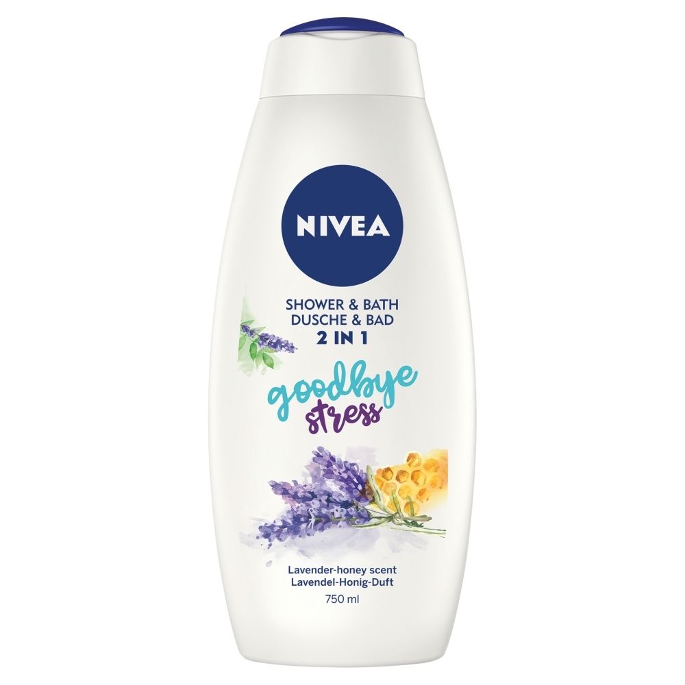 NIVEA Goodbye Stress Płyn do kąpieli i żel pod prysznic 2 w 1 750 ml ... NIVEA Goodbye Stress Płyn do kąpieli i żel pod prysznic 2 w 1 750 ml ...