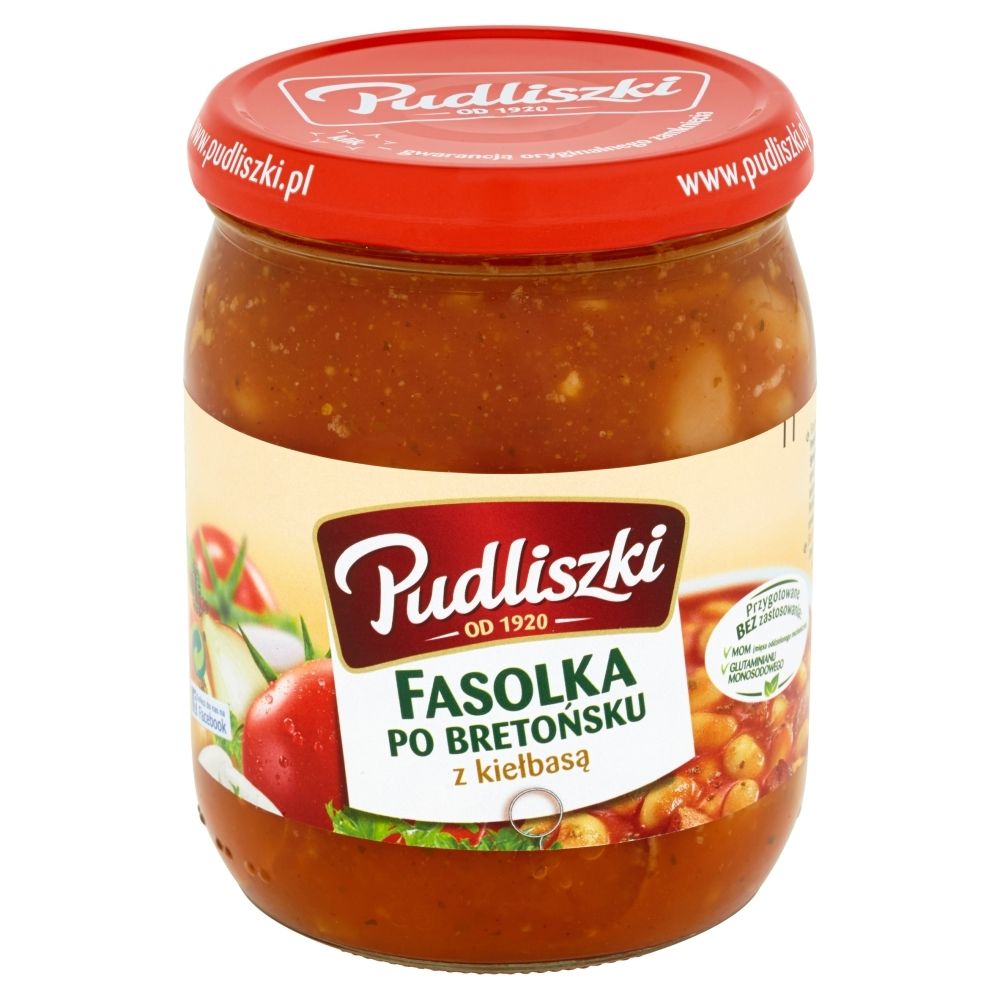 Pudliszki Fasolka po bretońsku z kiełbasą 500 g - Zakupy online z ... Pudliszki Fasolka po bretońsku z kiełbasą 500 g - Zakupy online z ...