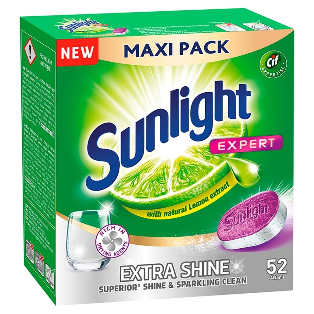 Sunlight Expert Extra Shine Tabletki do zmywarki 910 g (52 sztuki ... Sunlight Expert Extra Shine Tabletki do zmywarki 910 g (52 sztuki ...